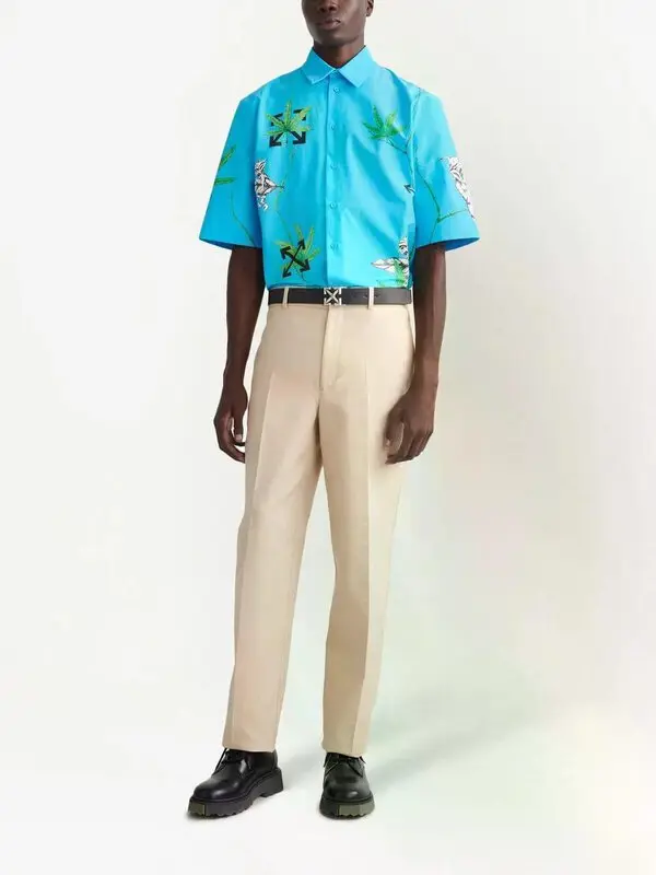 Off-White Cotton Tailored Trousers