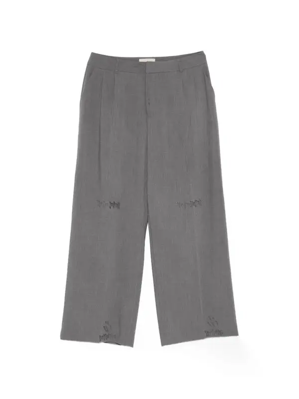 THESTROY Distressed Trousers - Grey