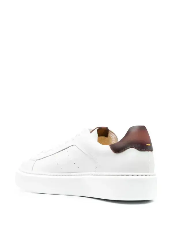 DOUCAL'S Calf-leather Low-top Sneakers - White