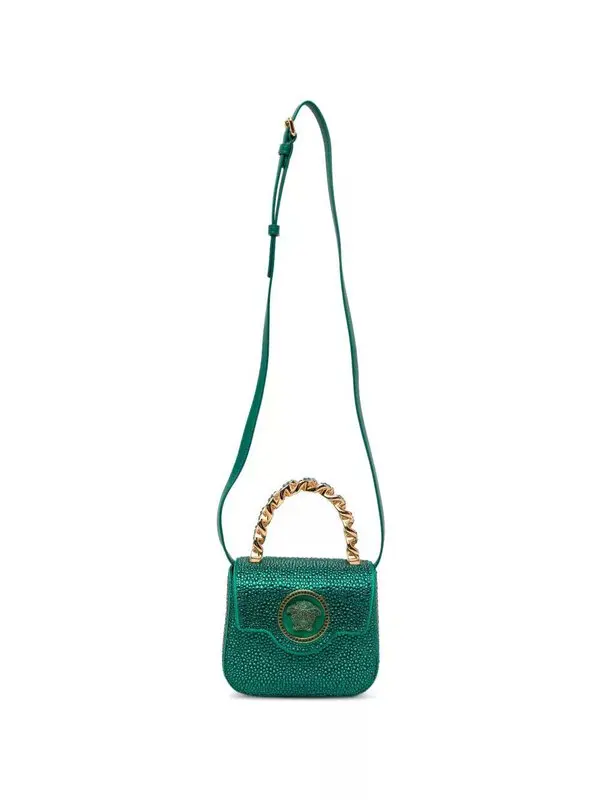 Versace La Medusa Crystal Embellished Satchel