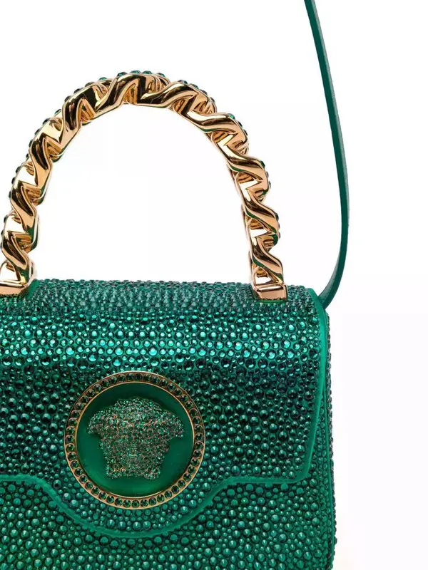 Versace La Medusa Crystal Embellished Satchel