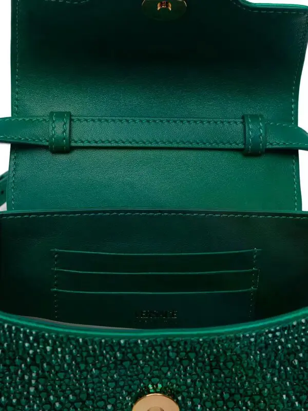 Versace La Medusa Crystal Embellished Satchel