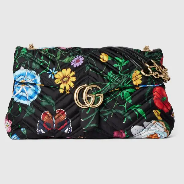 Gucci Gg Marmont Medium Shoulder Bag - Black