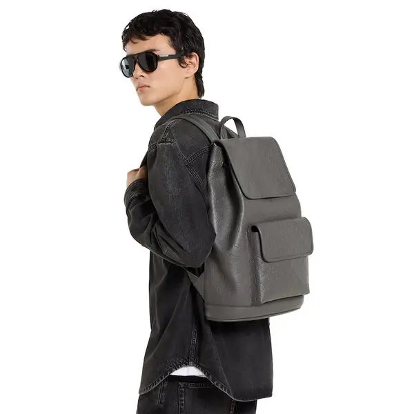 Gucci Gg Emblem Medium Backpack - Grey
