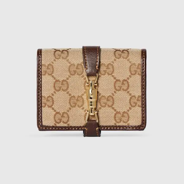 Gucci Jackie Medium Wallet Gg Canvas - Beige