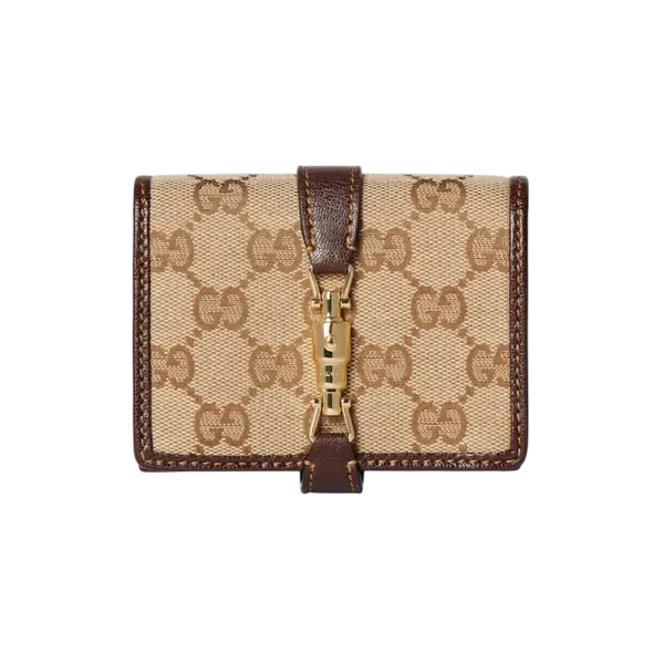 Gucci Jackie Medium Wallet Gg Canvas - Beige