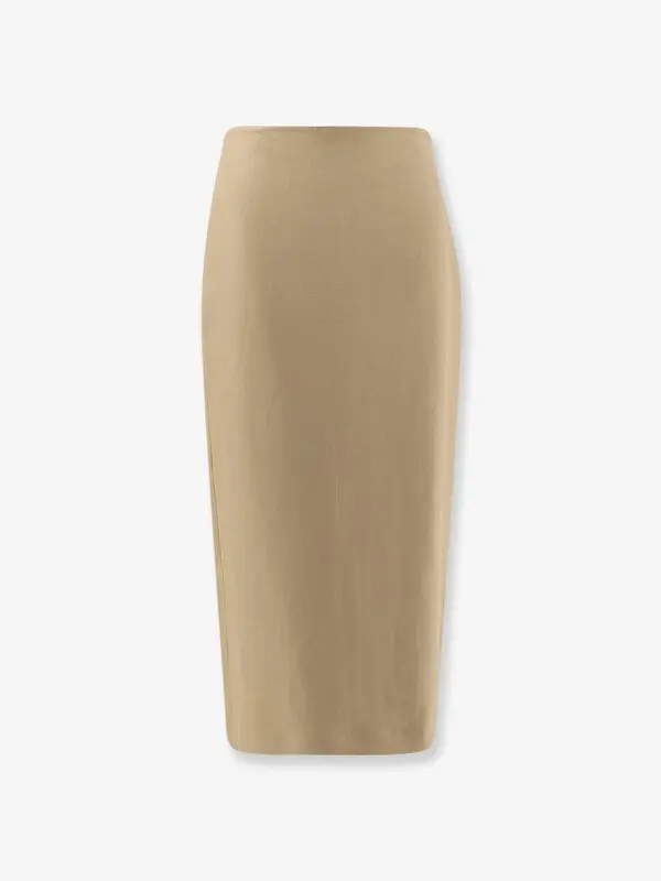 Max Mara Mxsveranda Linen Midi Skirt - Beige