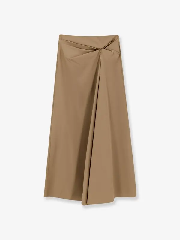 Max Mara Mxmpaggi Cotton-blend Skirt - Brown