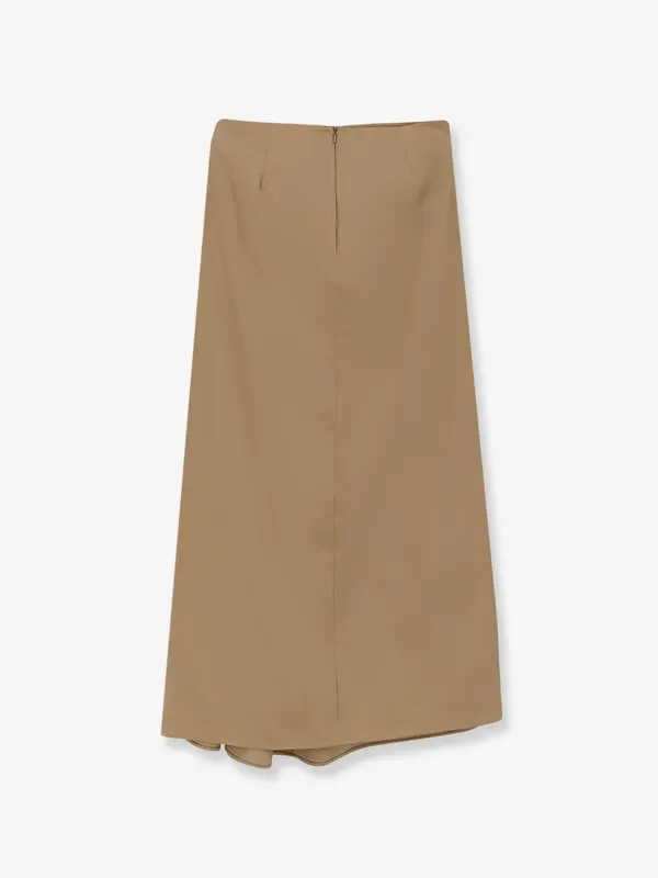 Max Mara Mxmpaggi Cotton-blend Skirt - Brown