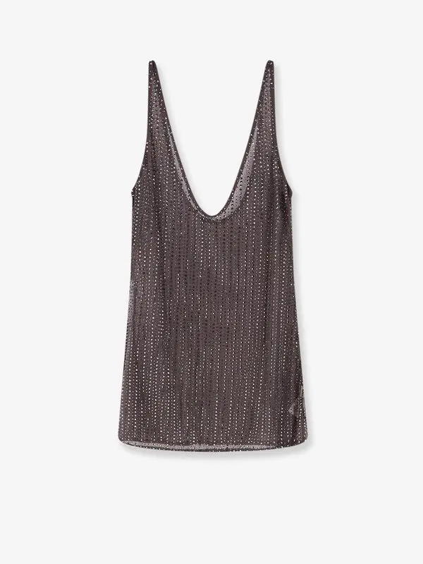 VENUJA Crystal Rhinestone Mini Dress