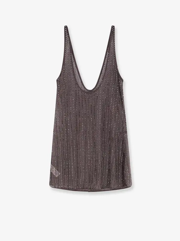 VENUJA Crystal Rhinestone Mini Dress