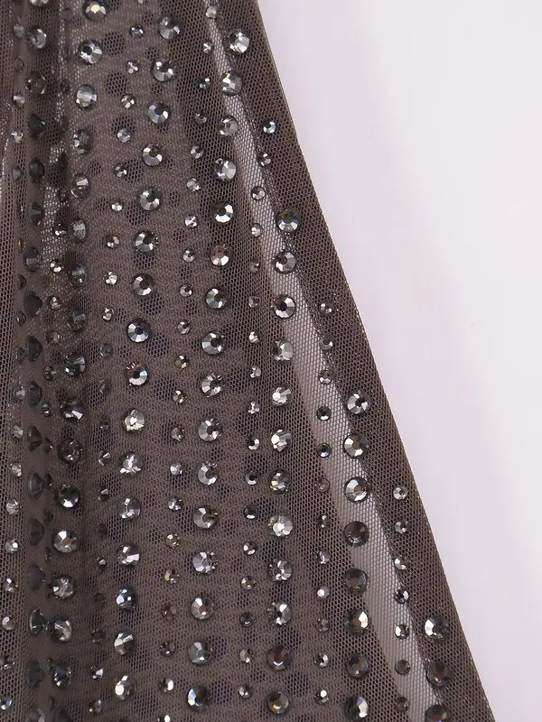 VENUJA Crystal Rhinestone Mini Dress