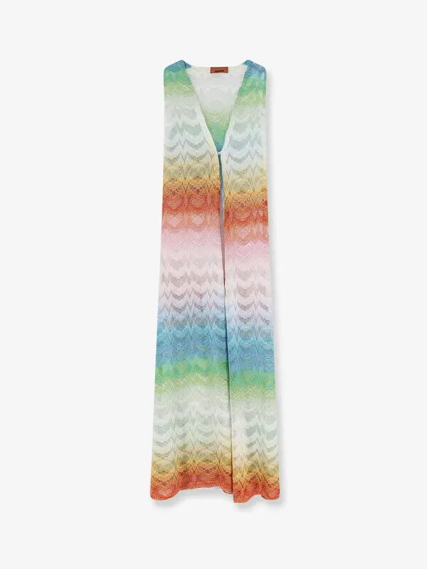 Missoni Long Viscose And Metallic Fiber Cover-up Dress - Multicolor