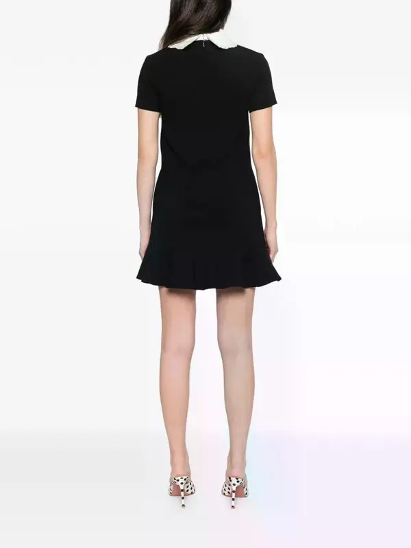 SELF-PORTRAIT Bow-embroidered Collar Dress
