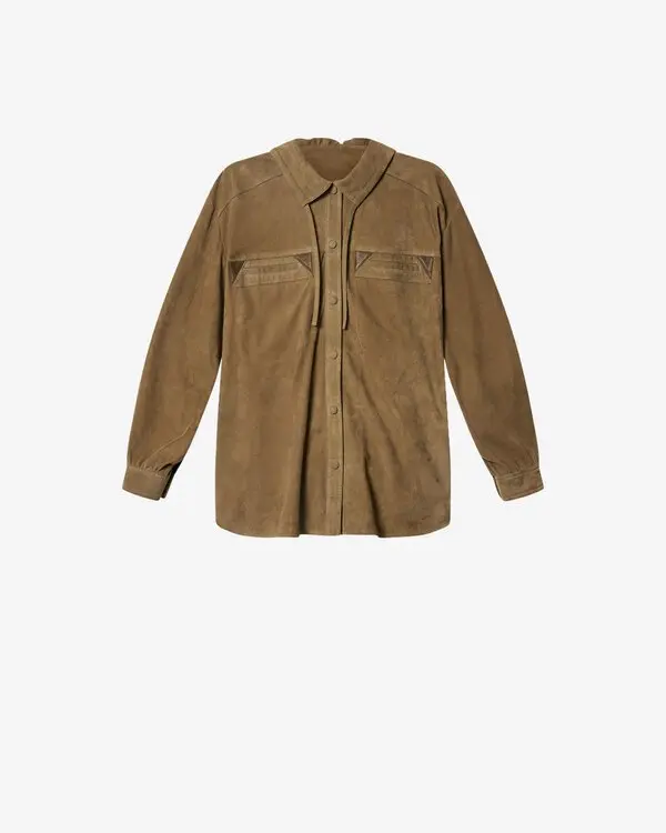 Isabel Marant Étoile Maldia Suede Shirt - Bronze