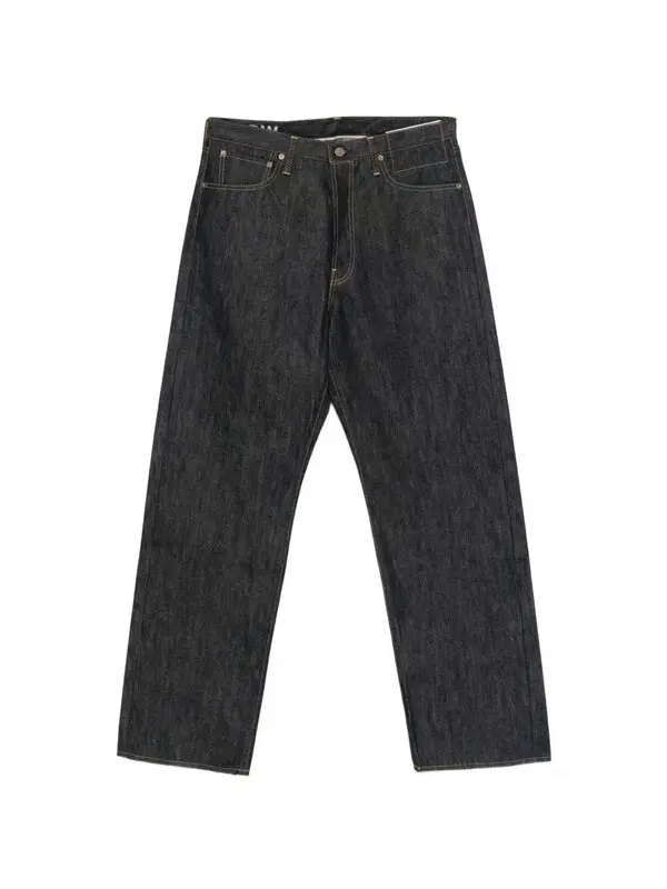 Visvim Raw-finish Wide Leg Jeans - Black