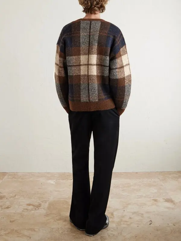 WTAPS Logo-appliquéd Jacquard-knit Cardigan