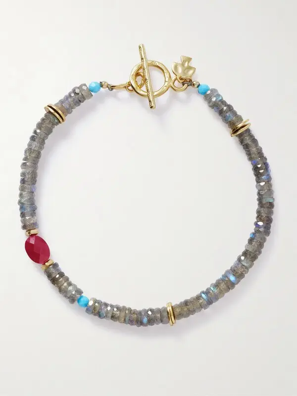 PEYOTE BIRD Ember Gold-plated Multi-stone Bracelet