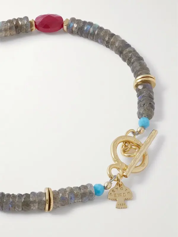 PEYOTE BIRD Ember Gold-plated Multi-stone Bracelet