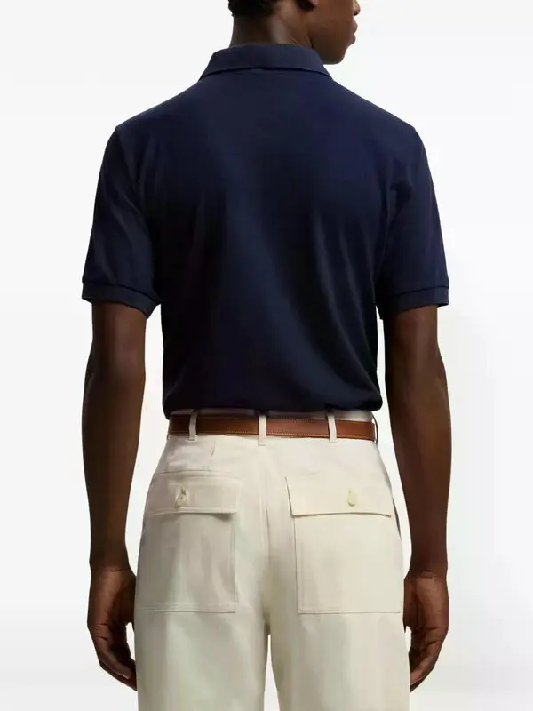 Ralph Lauren Purple Label Embroidered Polo Shirt - Blue