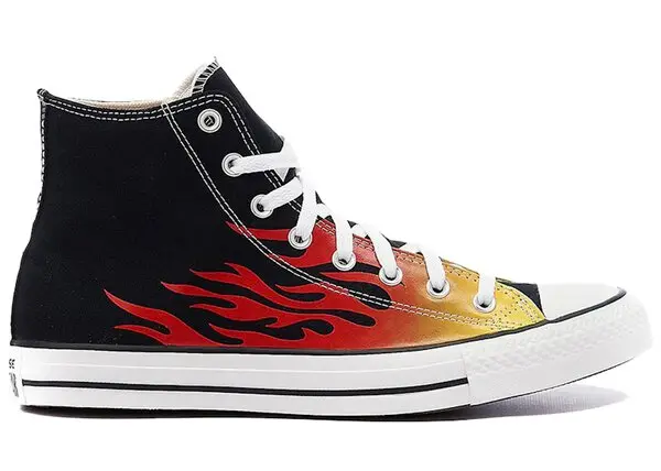CONVERSE Chuck Taylor All Star Hi Flamesin Sneakers - Red/black