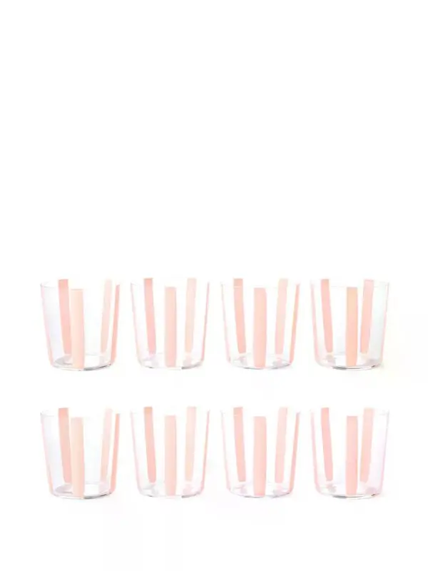 THE CONRAN SHOP Nova Stripe Glass - Pink