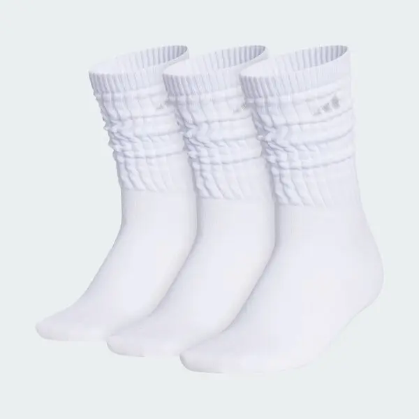 Adidas Athletic Scrunch 3-pack Crew - White / Clear Onix