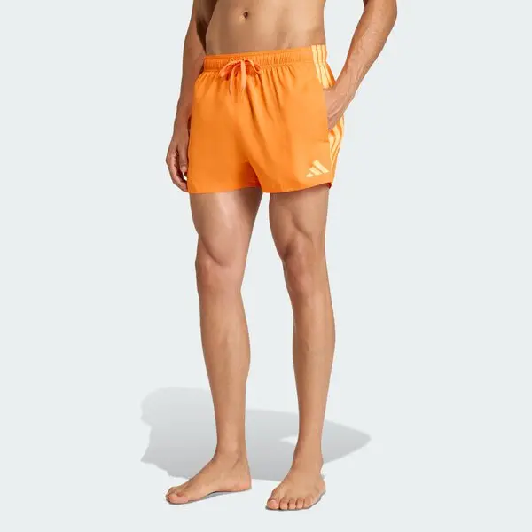 Adidas 3-stripes 3-inch Swim Shorts - Pure Orange / Lucid Tangerine