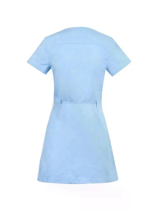 Casablanca Monogram-pattern Mini Dress - Blue