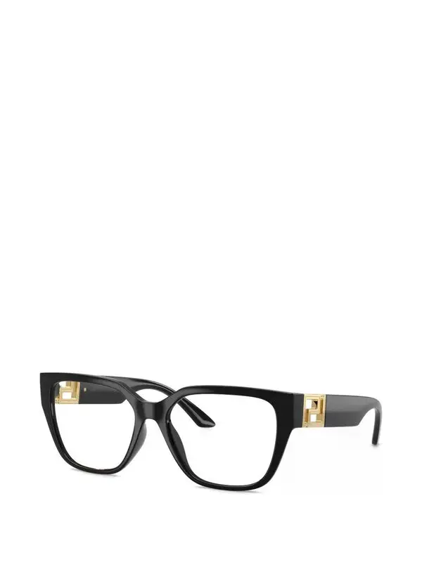 Versace Geometric Frame Eyeglasses - Black