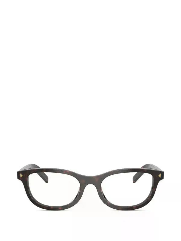 Prada Geometric Eyeglasses - Brown