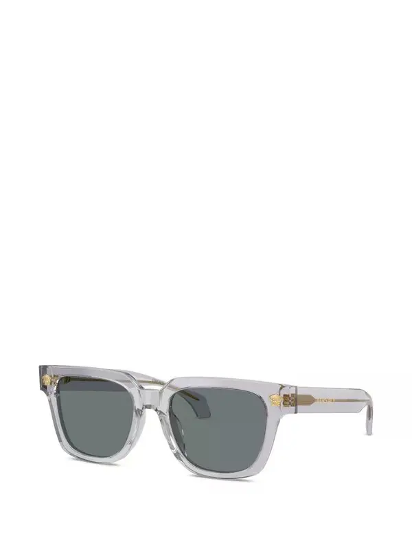 Versace Medusa Detail Square Frame Sunglasses - Grey