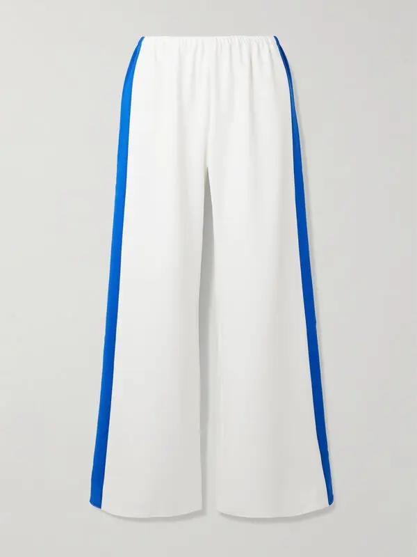 LA LIGNE Colby Striped Wide-leg Pants - White