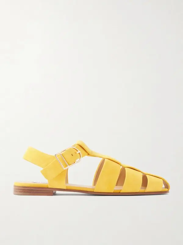 Gabriela Hearst Lynn Suede Sandals - Yellow
