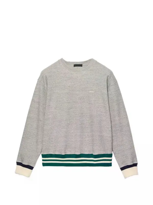 Prada Cotton Fleece Sweatshirt With Embroidered Logo