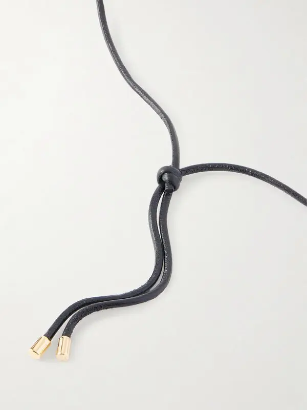 JENNIFER FISHER Dagger Gold-plated Quartz Necklace - Black