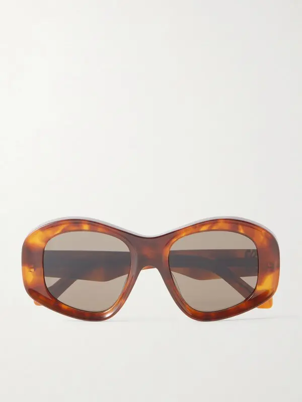 Loewe Anagram Round-frame Sunglasses - Tortoiseshell