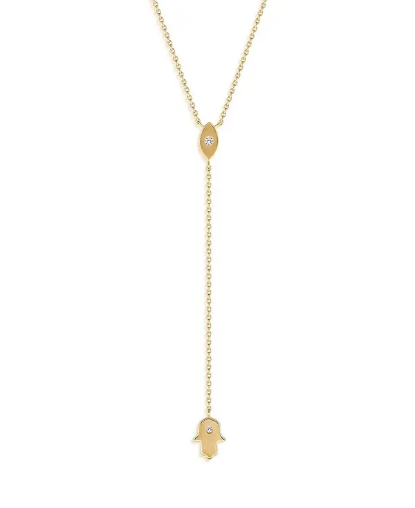 KARMA AND LUCK Gracious Guardian Evil Eye & Hamsa Necklace - Gold