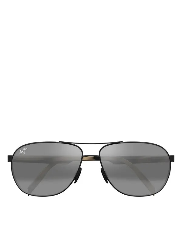 Maui Jim Castles Polarized Pilot Sunglasses - Black