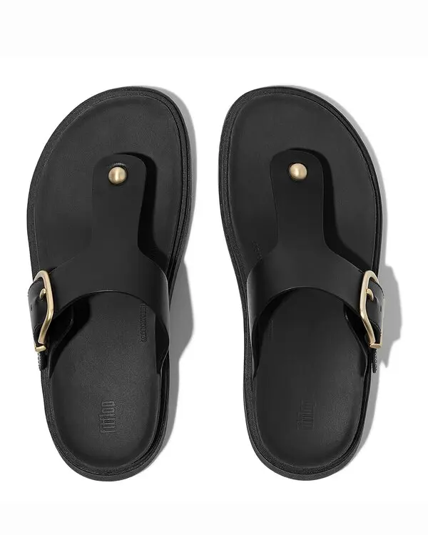 Fitflop Gen-ff Buckled Leather Sandals - Black