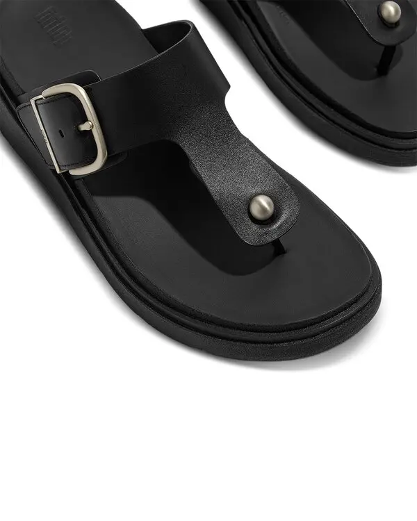 Fitflop Gen-ff Buckled Leather Sandals - Black