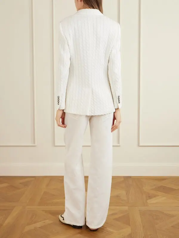 Brunello Cucinelli Cable-knit Cotton Blazer