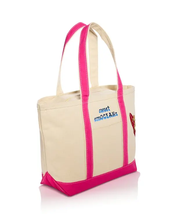 C.BONZ C. Bonz Surf Sweet Emoceans Large Canvas Tote Bag