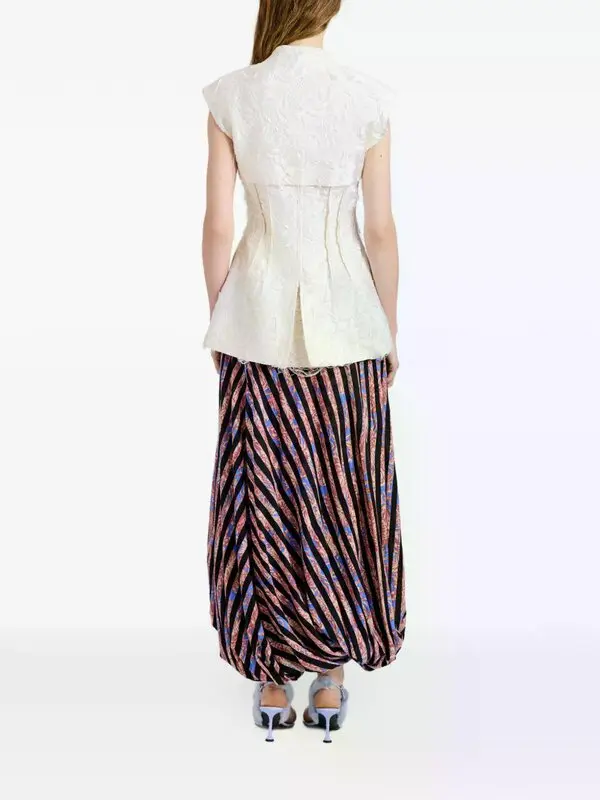 Proenza Schouler Cindle Jacquard Belted Gilet - Neutrals