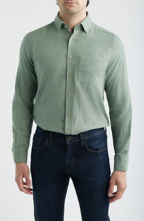 Scott Barber The Chambray Button-down Shirt - Agave