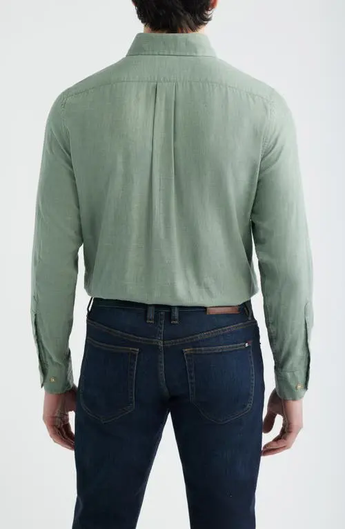 Scott Barber The Chambray Button-down Shirt - Agave