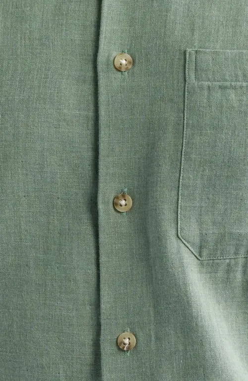 Scott Barber The Chambray Button-down Shirt - Agave