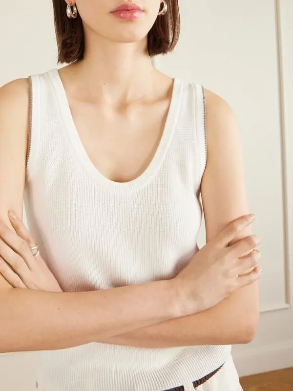 Brunello Cucinelli Ribbed Cotton Tank