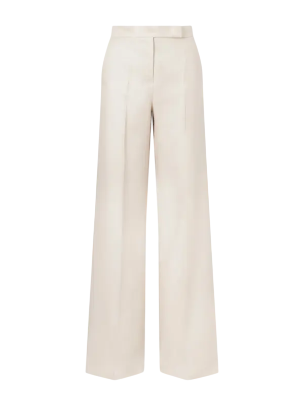 Max Mara Linen Wide-leg Trousers - Neutrals