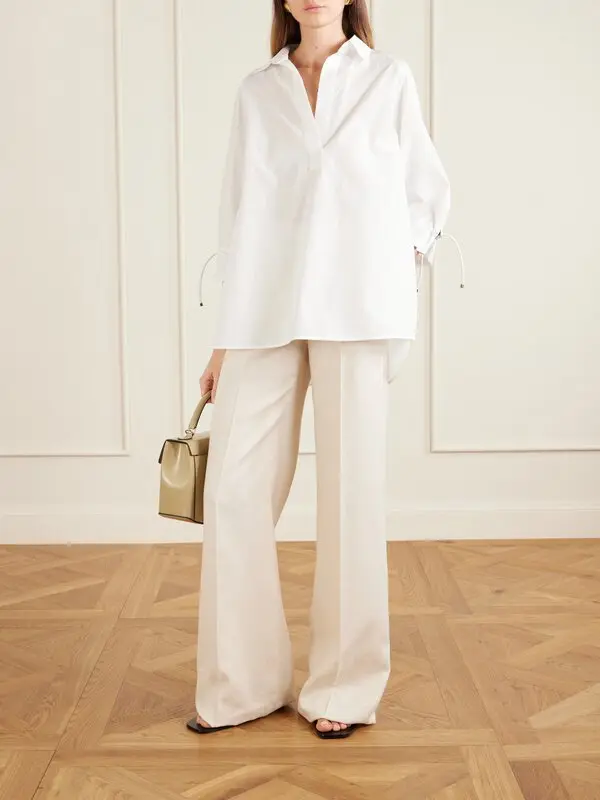 Max Mara Linen Wide-leg Trousers - Neutrals